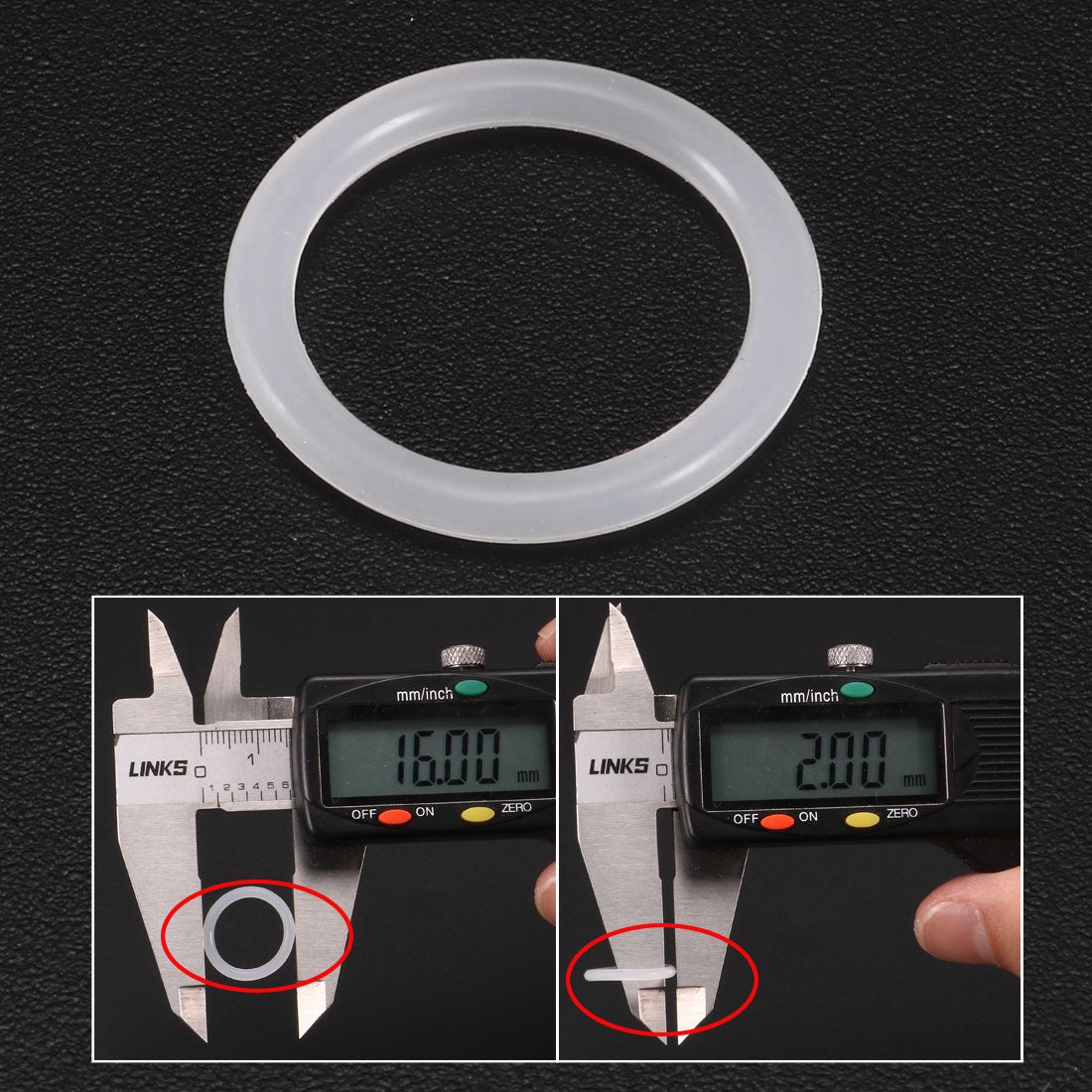 Uxcell 10 Pcs Silica Gel O-rings Sealing Rings 16mm x 2mm White Gasket ...