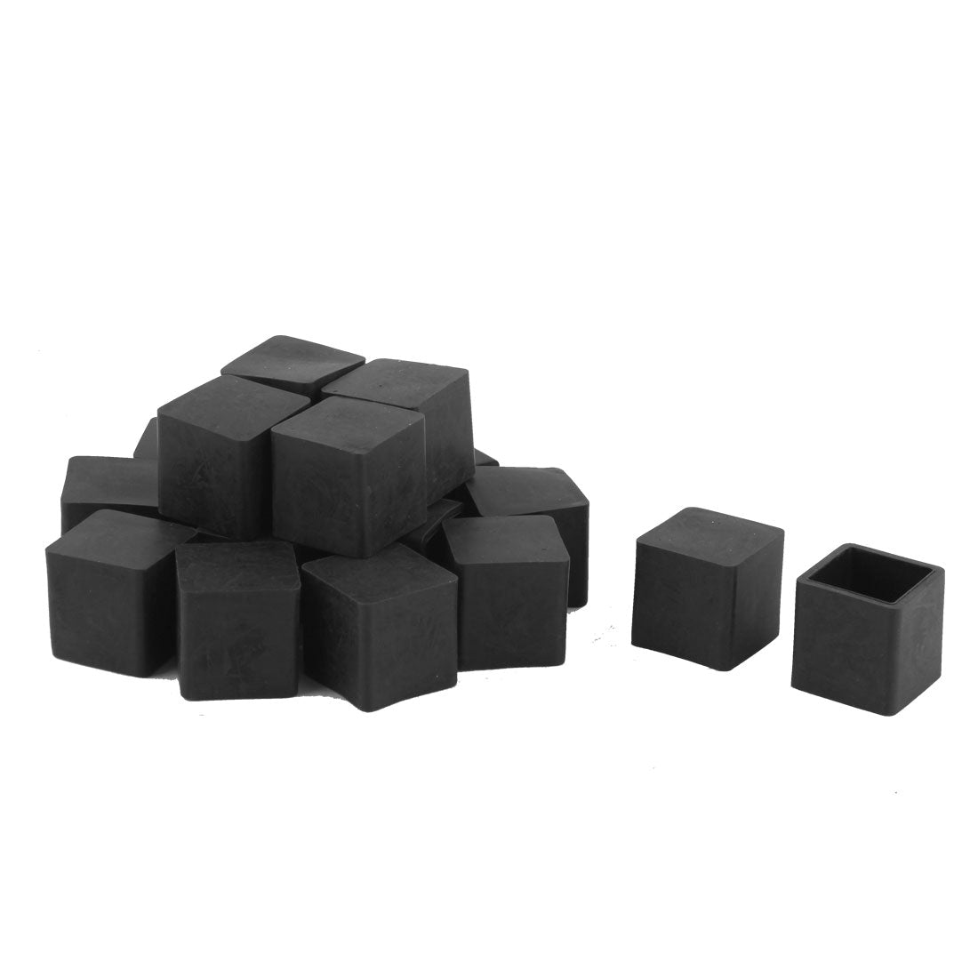 Uxcell Rubber Square Shape Furniture Table Leg Foot Cover Cap Black ...