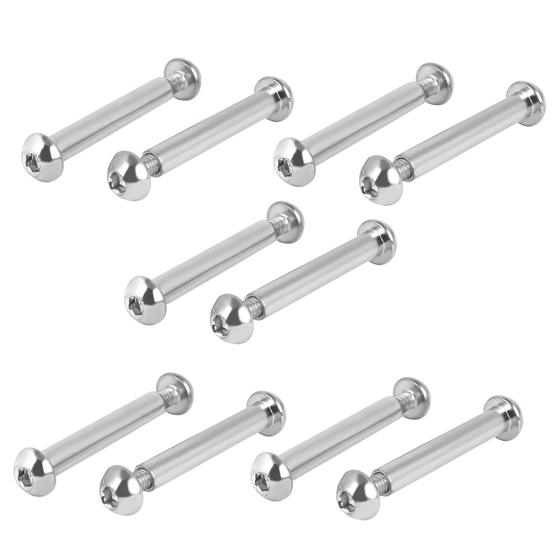 Uxcell 8mmx50mm Hex Socket Cap Head Screw Bolt Sleeve Barrel Connector ...