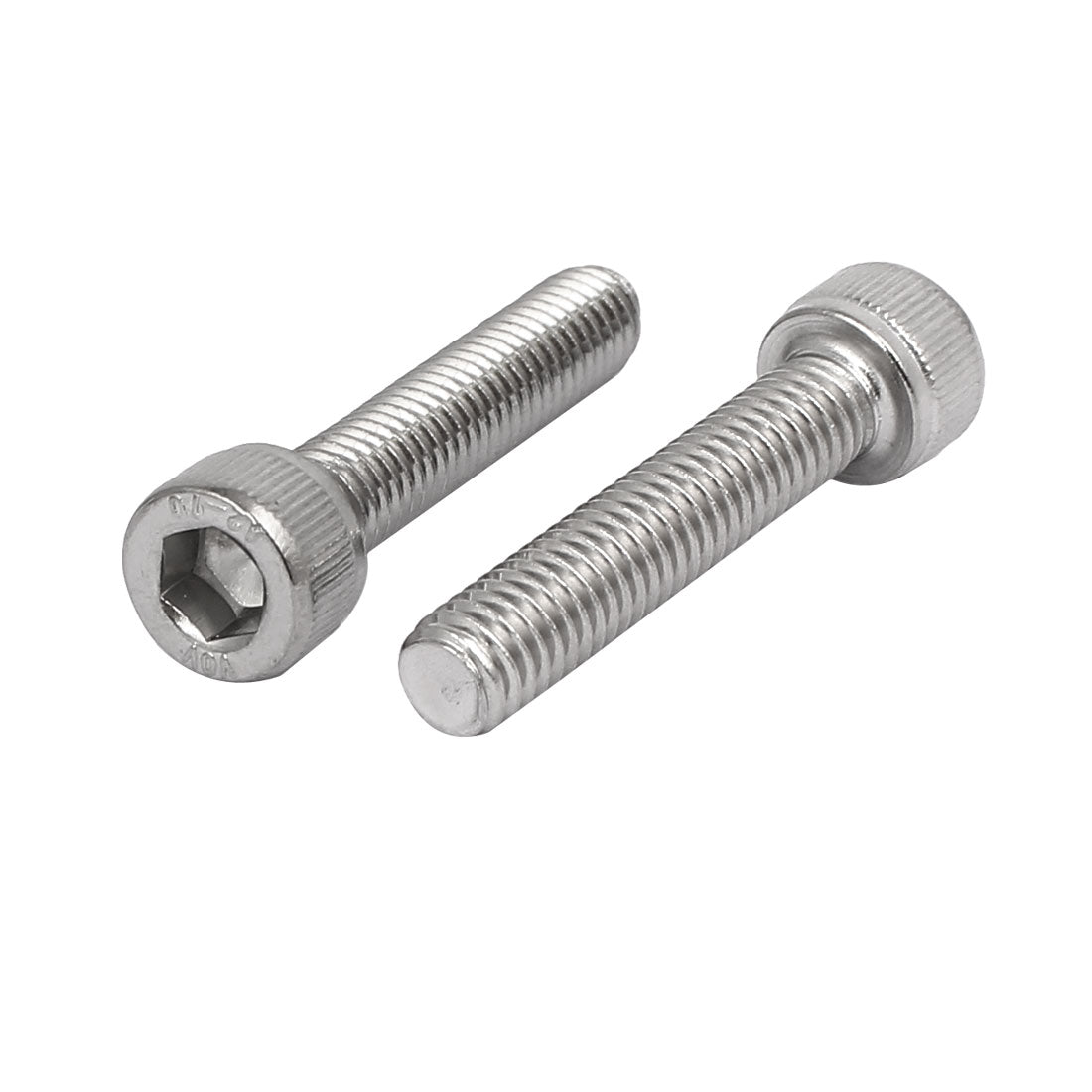 Uxcell M6 x 30mm Thread 304 Stainless Steel Hex Socket Head Cap Screw ...