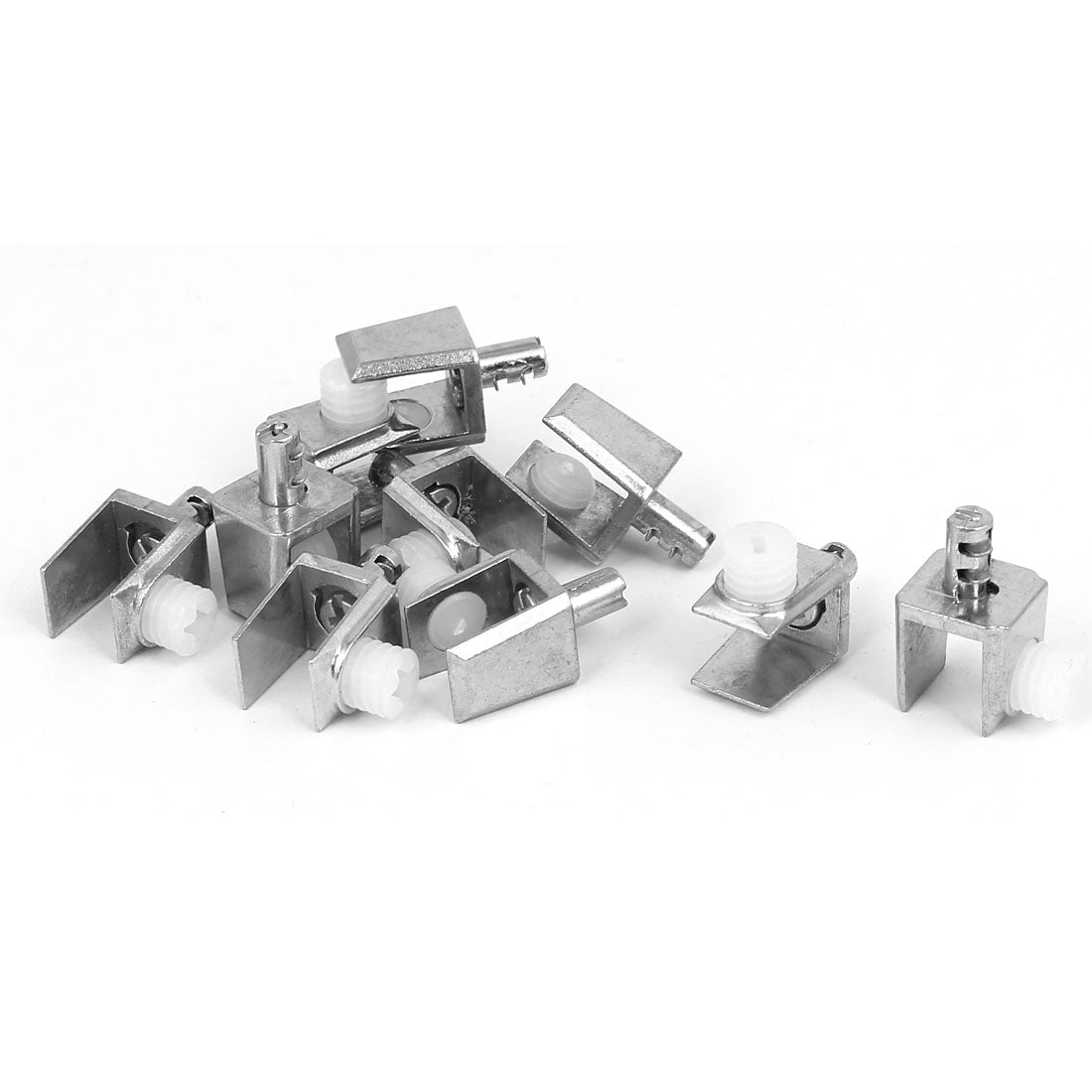 Uxcell 4mm-8mm Thickness Adjustable Rectangle Glass Shelf Clamp Clip ...