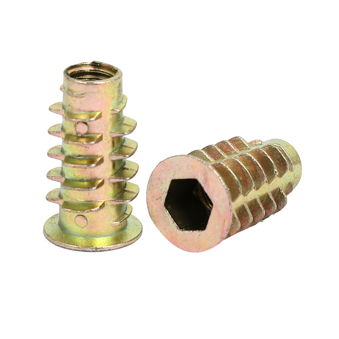 Uxcell M6x20mm Interface Hex Socket Threaded Insert Nuts 10pcs for Wood Furniture | Harfington