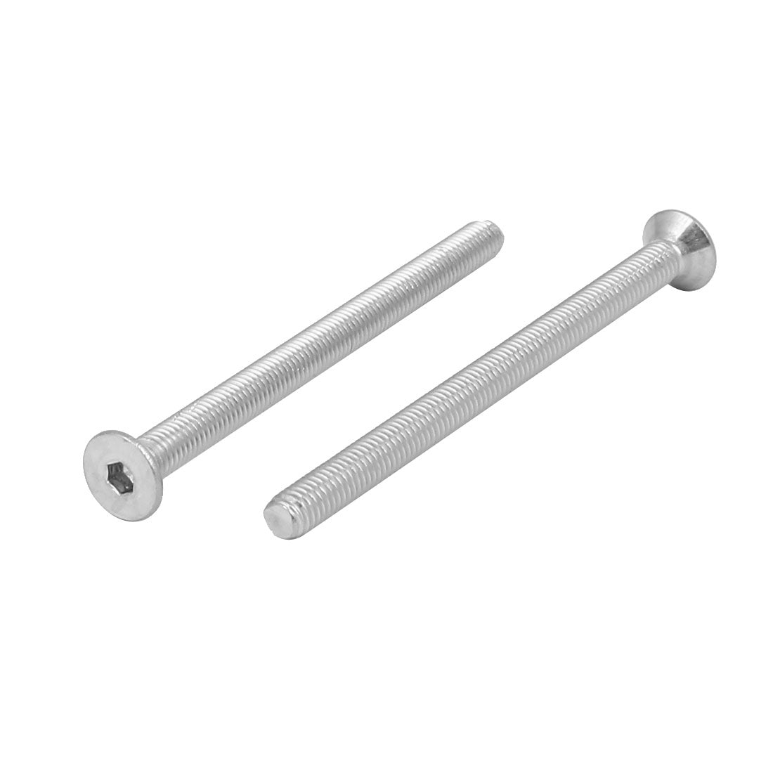Uxcell M5x70mm 304 Stainless Steel Flat Head Hex Socket Screws Fastener ...