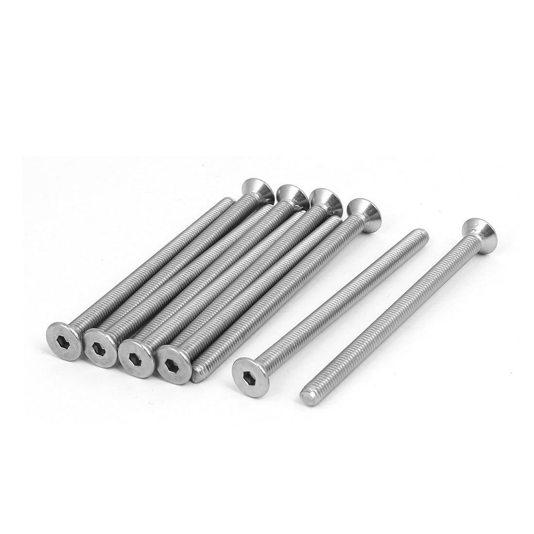 Uxcell M5x75mm 304 Stainless Steel Flat Head Hex Socket Screws Fastener ...