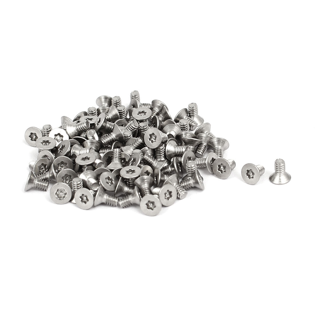 Uxcell Flat Head Torx Screws M2*4mm 304SUS 100pcs | Harfington