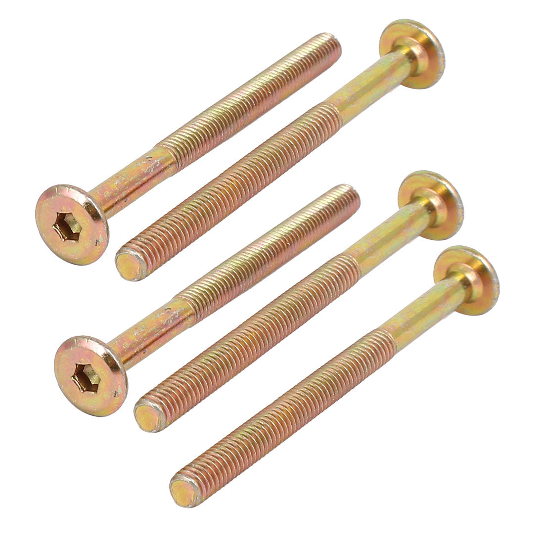 Uxcell M6x75mm Flat Hex Socket Head Hexagon Furniture Bolts Connector ...