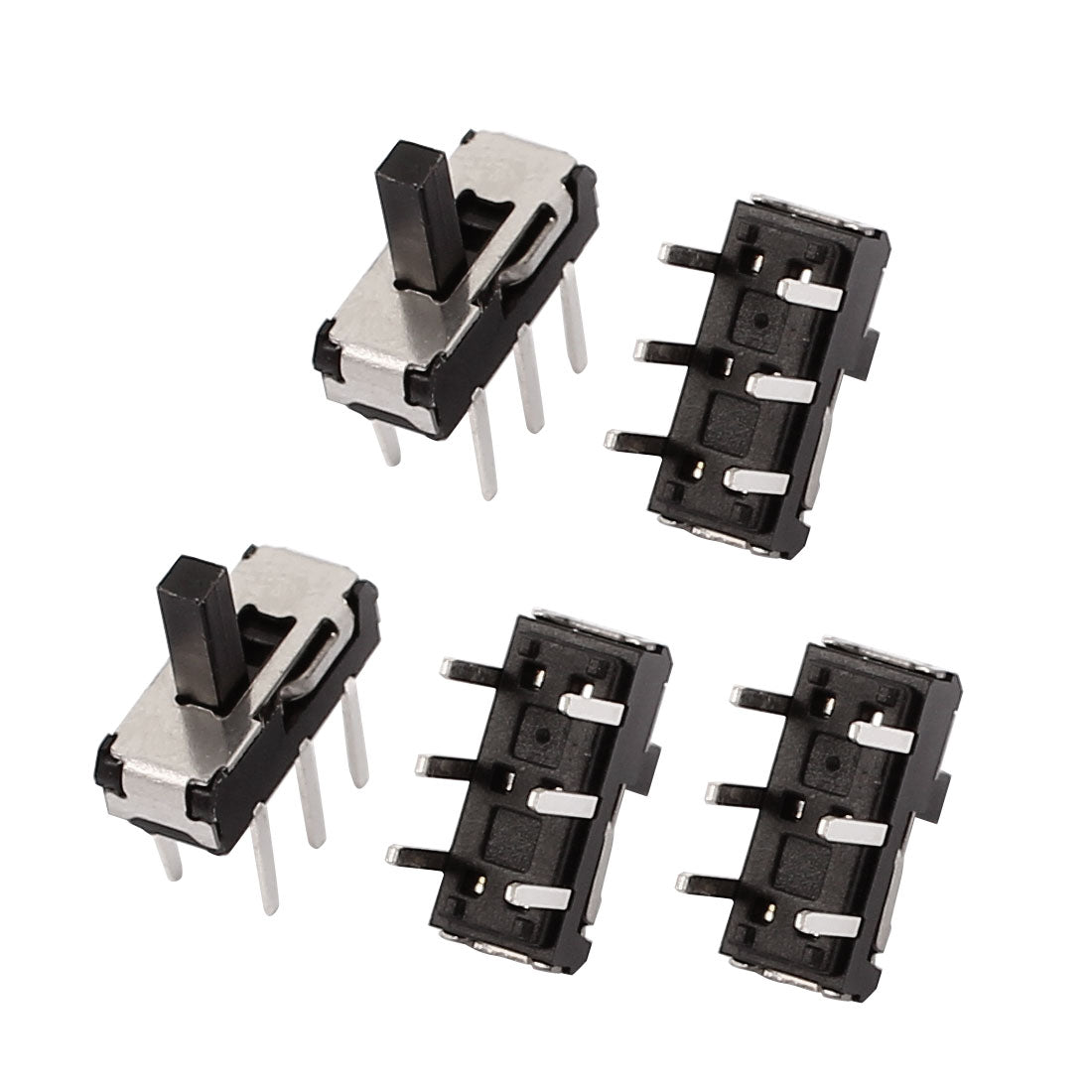 Uxcell 5 Pcs 2 Position Straight 6P DPDT Micro Slide Switch Latching ...