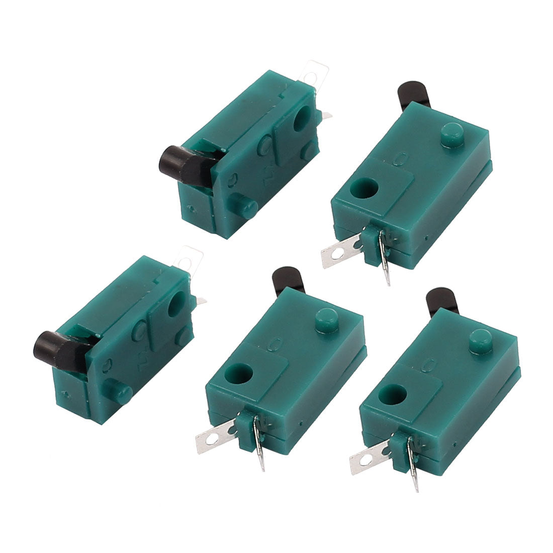 Uxcell 5 Pcs DC 50V 1A SPST Momentary Micro Miniature Switch Green for ...
