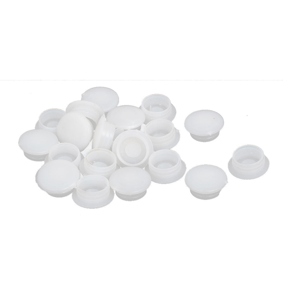 Uxcell 12mm Dia Hole Screw Type Plastic Cap Covers White for Home ...