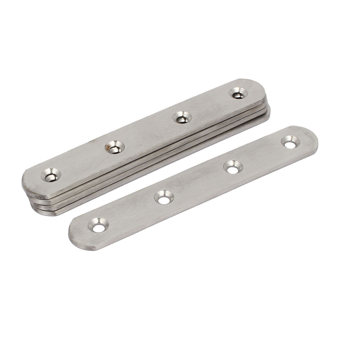 Uxcell 125mmx20mmx3mm Stainless Steel Half Round End Flat Fixing ...