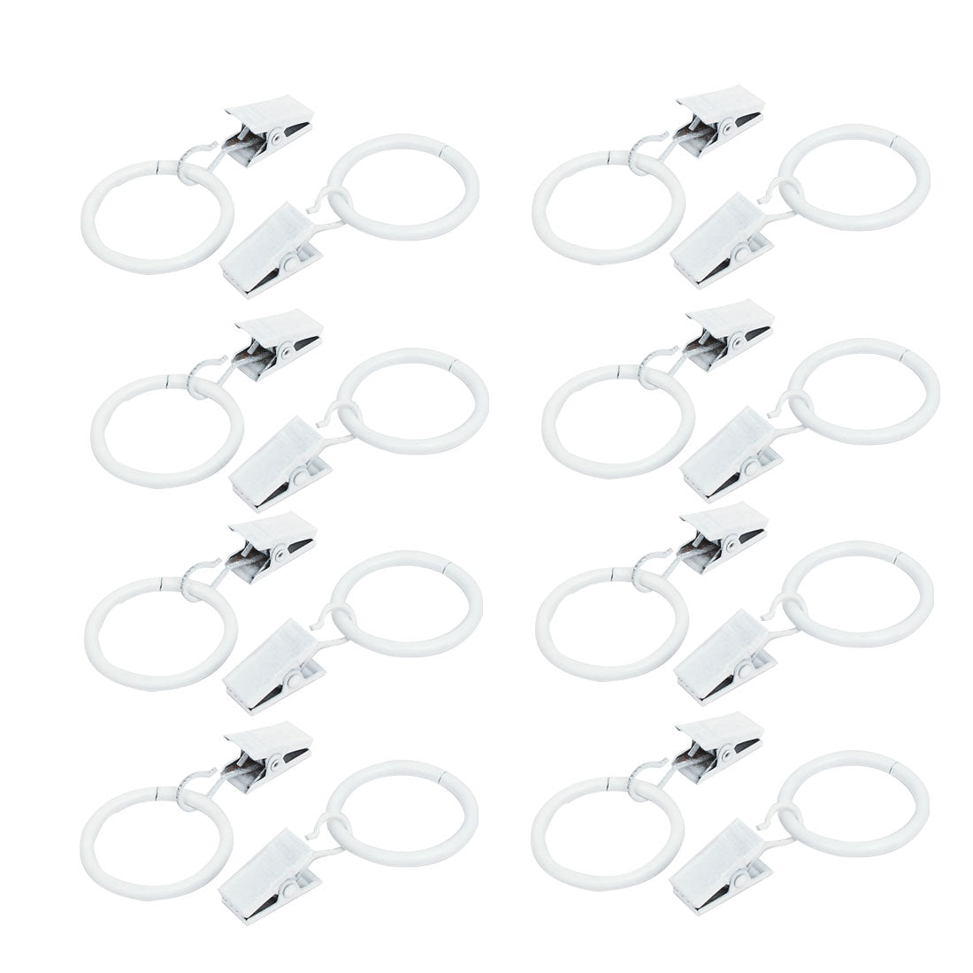 Uxcell 16pcs Window Curtain Drapery Clip Rings Fits 25mm Diameter Rods ...