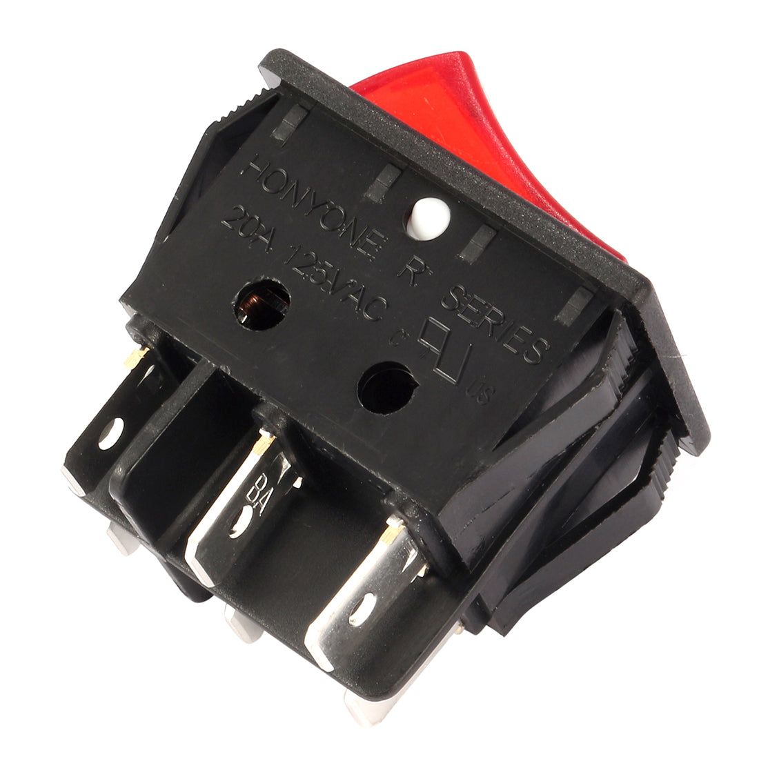 Uxcell 2Pcs AC 20A/125V 22A/250V DPDT 6P 2 Position Red Bulb Light Boat Rocker Switch | Harfington