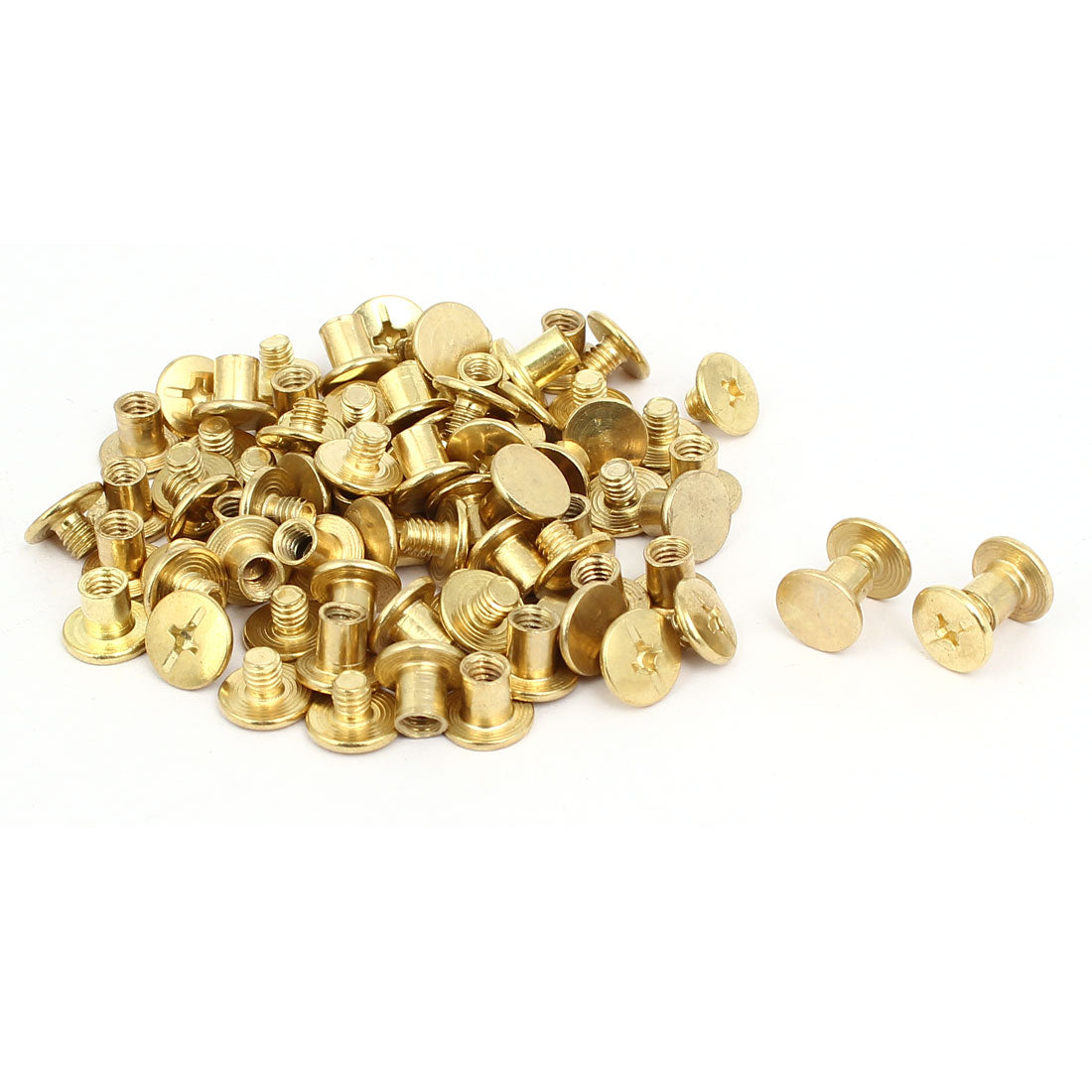 Uxcell M4x5mm Binding Screw Post Gold Tone 40pcs for Photo Albums ...