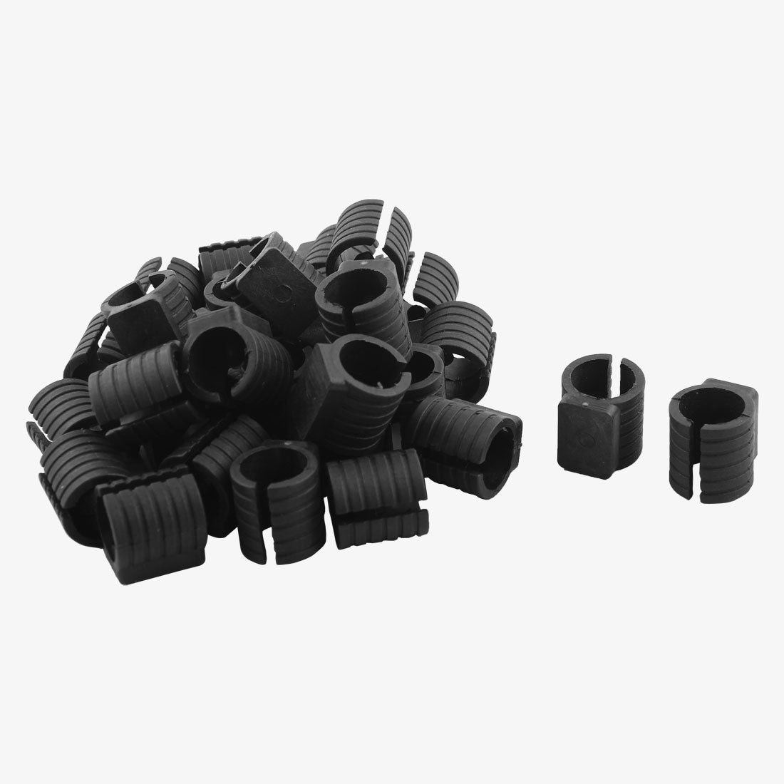 Uxcell Plastic U-Shaped Chair Pipe Foot Clamp Pads Floor Glides Caps ...