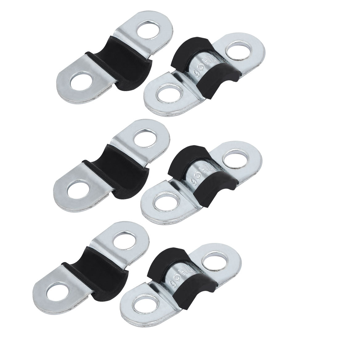Uxcell M6 EPDM Rubber Lined U Shaped Pipe Tube Strap Clamps Clips ...