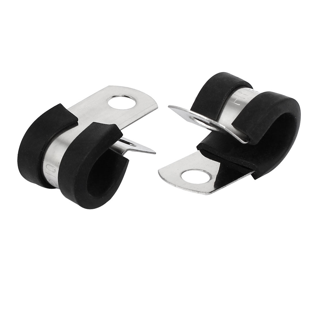 Uxcell 10mm Dia EPDM Rubber Lined P Clips Cable Hose Pipe Clamps Holder ...