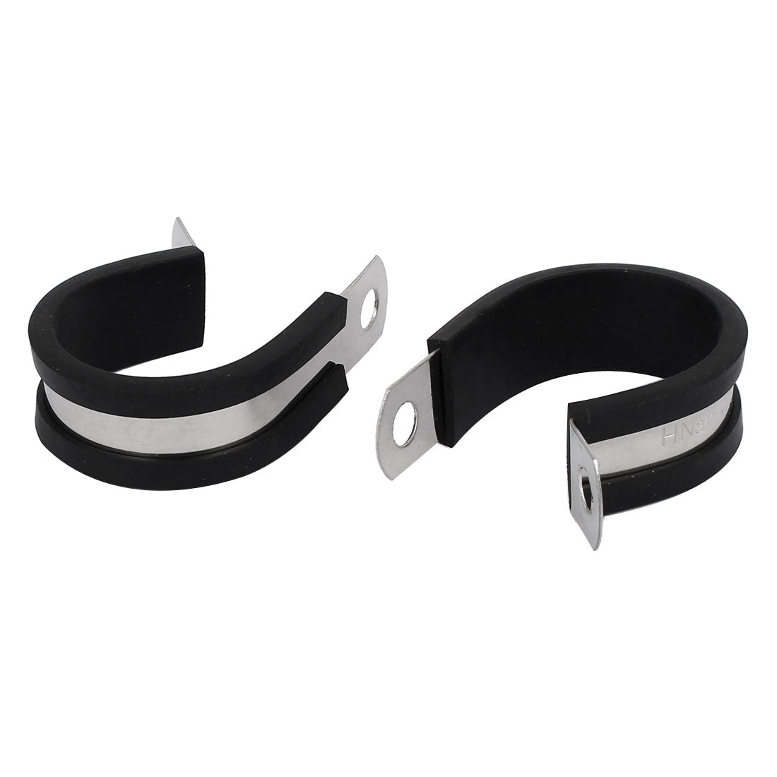Uxcell 28mm Dia EPDM Rubber Lined P Clips Cable Hose Pipe Clamps Holder ...