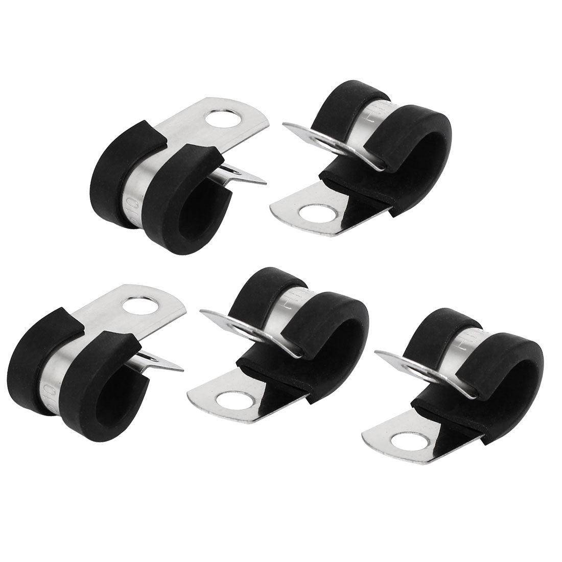 Uxcell 10mm Dia EPDM Rubber Lined P Clips Cable Hose Pipe Clamps Holder ...