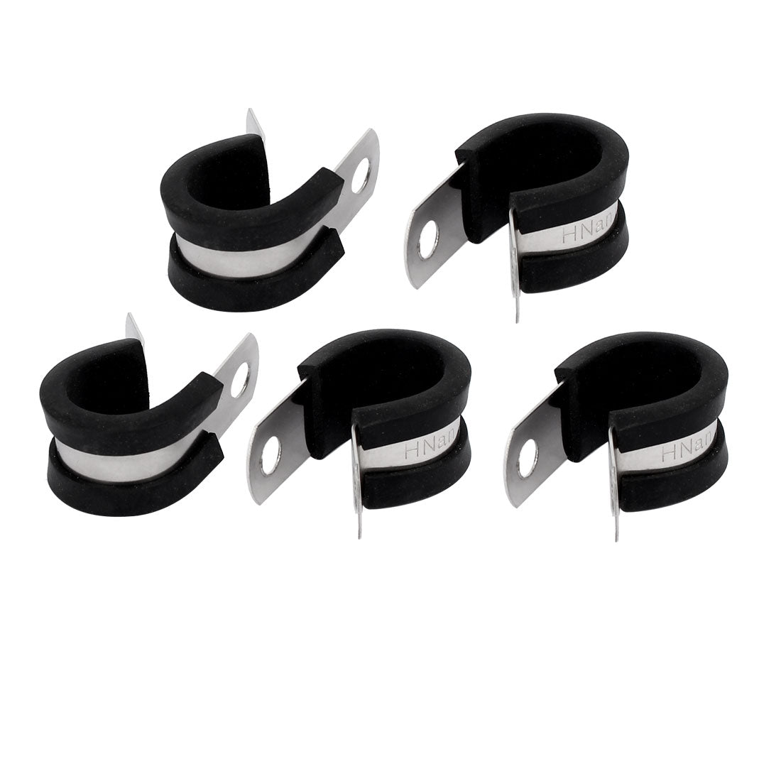 Uxcell 16mm Dia EPDM Rubber Lined P Clips Cable Hose Pipe Clamps Holder ...