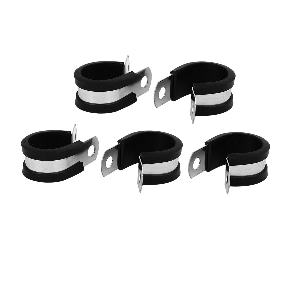 Uxcell 20mm Dia EPDM Rubber Lined P Clips Cable Hose Pipe Clamps Holder ...