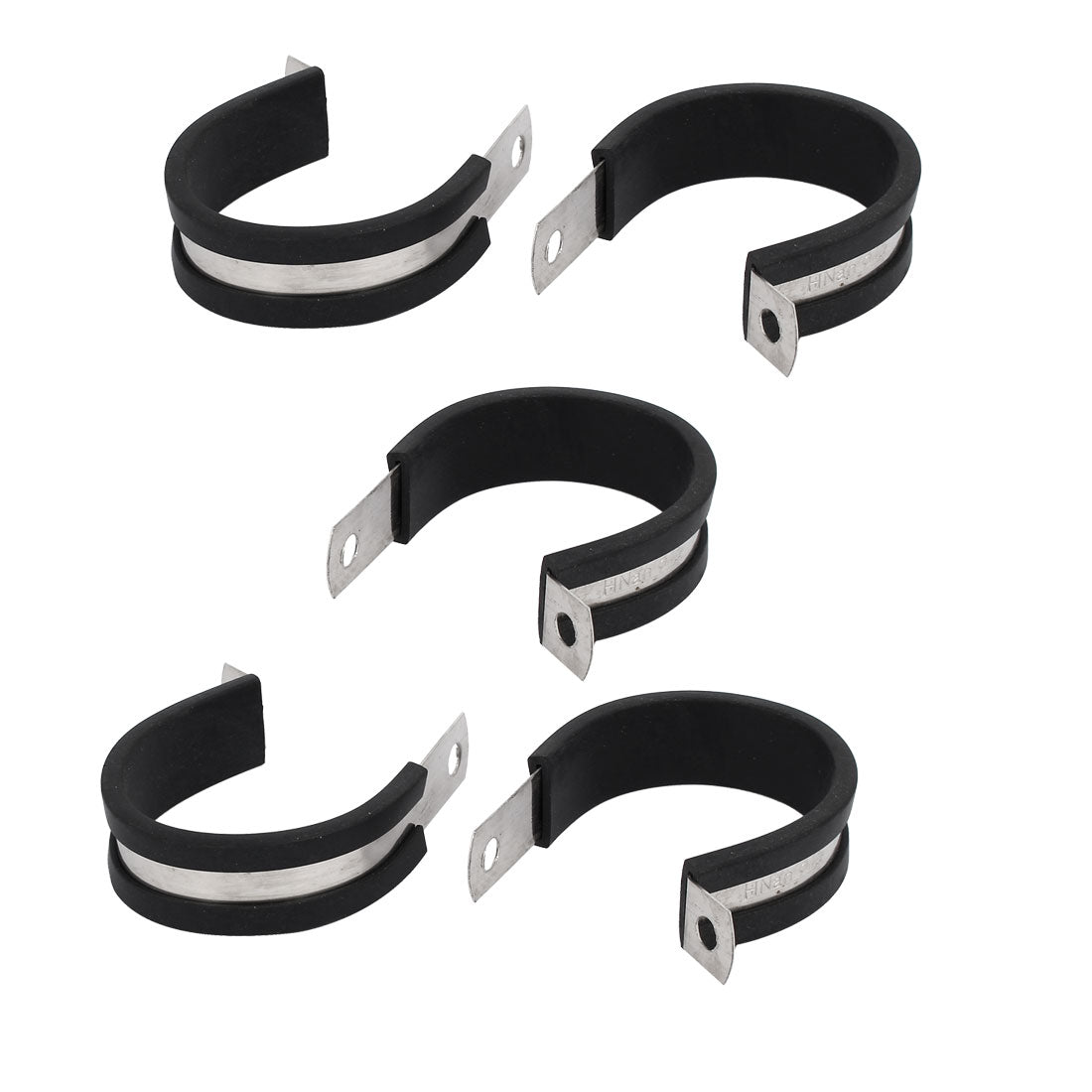 Uxcell 40mm Dia EPDM Rubber Lined P Clips Cable Hose Pipe Clamps Holder ...
