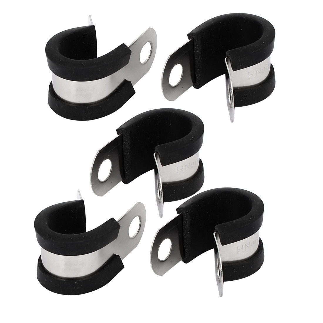 Uxcell 16mm Dia EPDM Rubber Lined P Clips Water Pipe Tube Clamps Holder ...