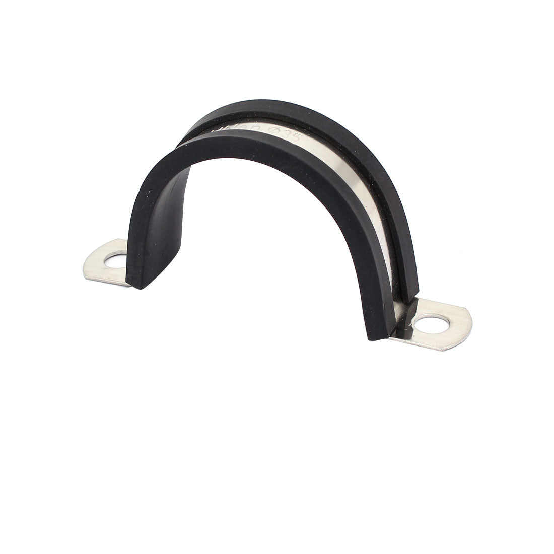 Uxcell 35mm Dia EPDM Rubber Lined U Shaped Pipe Tube Wire Clamps Clips ...