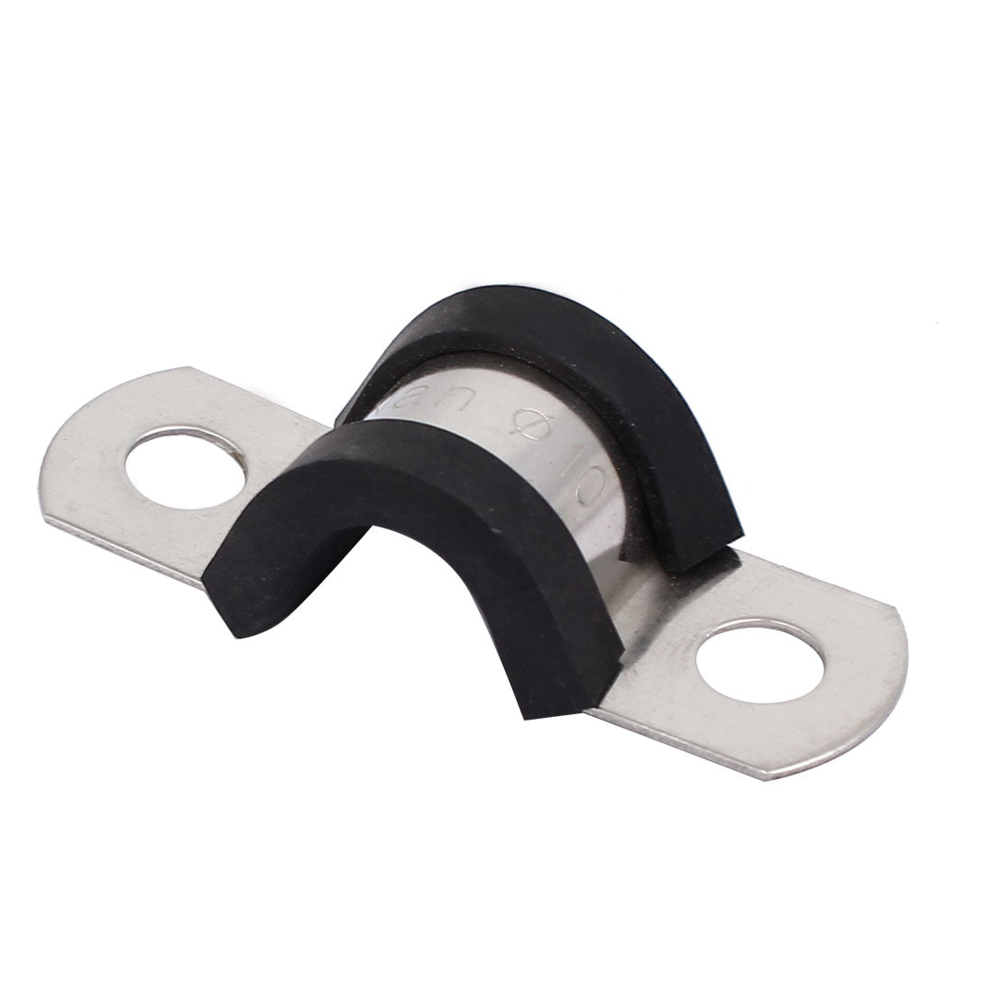 Uxcell 10mm Dia EPDM Rubber Lined U Shaped Pipe Tube Wire Clamps Clips ...