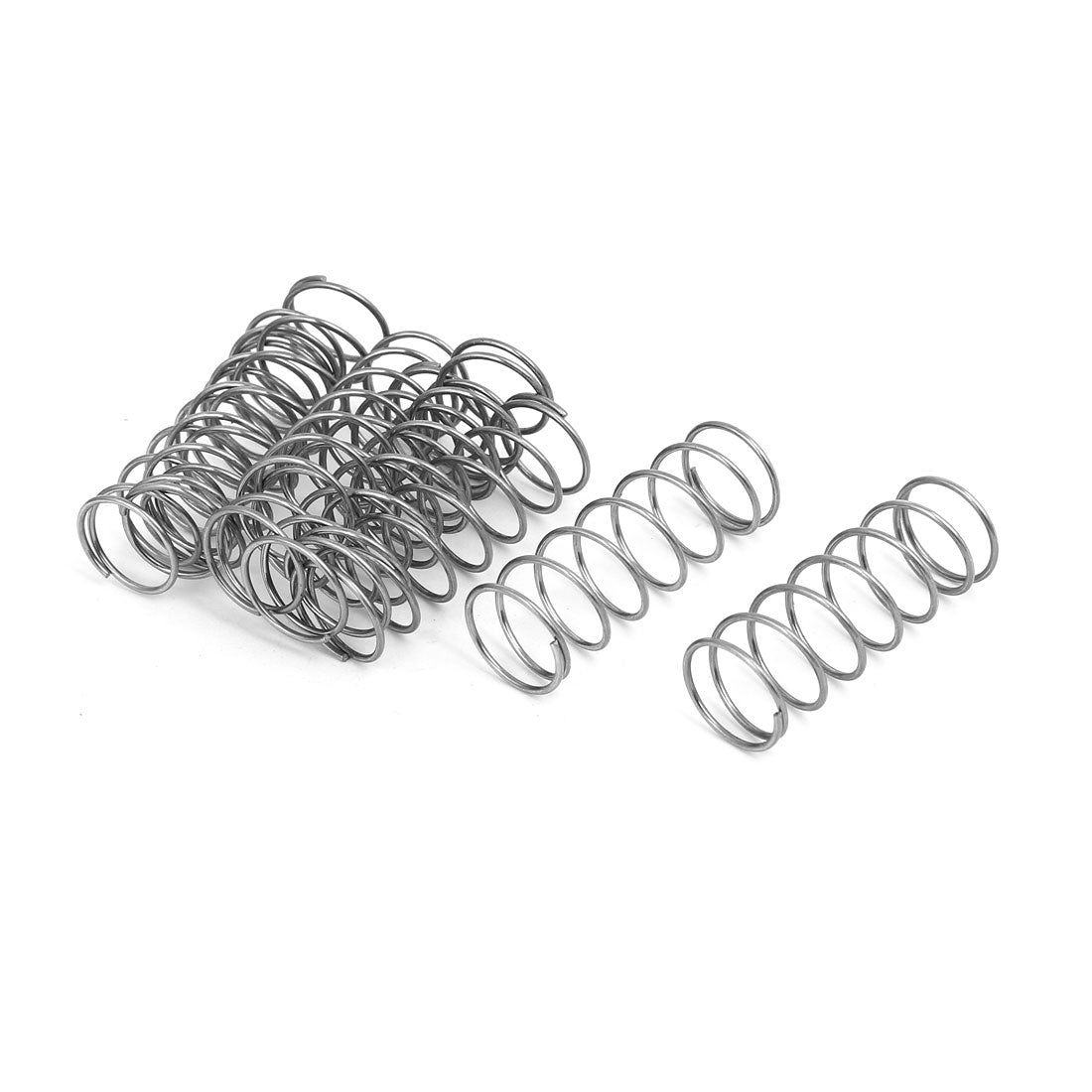 Uxcell 1mm x 15mm x 40mm 304 Stainless Steel Compression Springs Silver ...