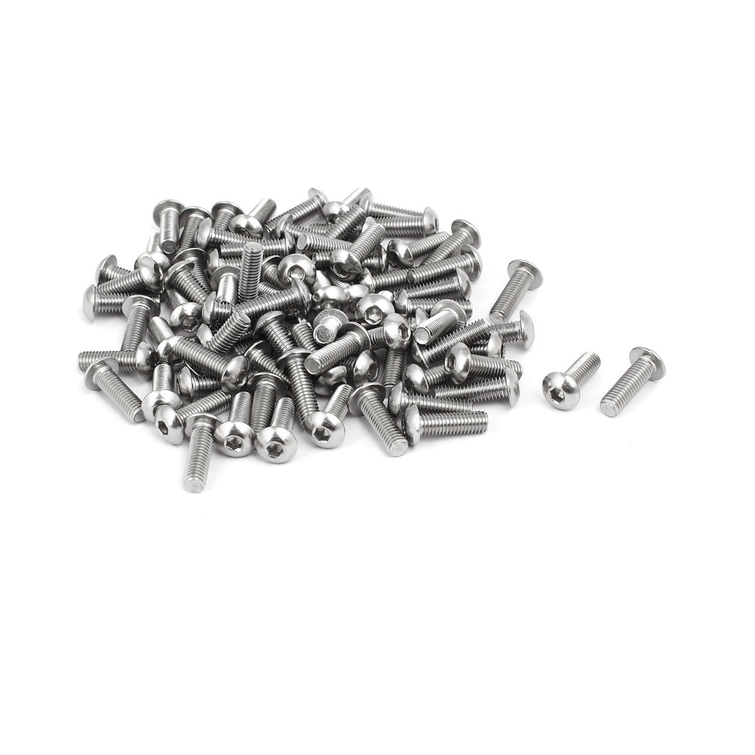 Uxcell M5x16mm 304 Stainless Steel Button Head Hex Socket Cap Screws ...