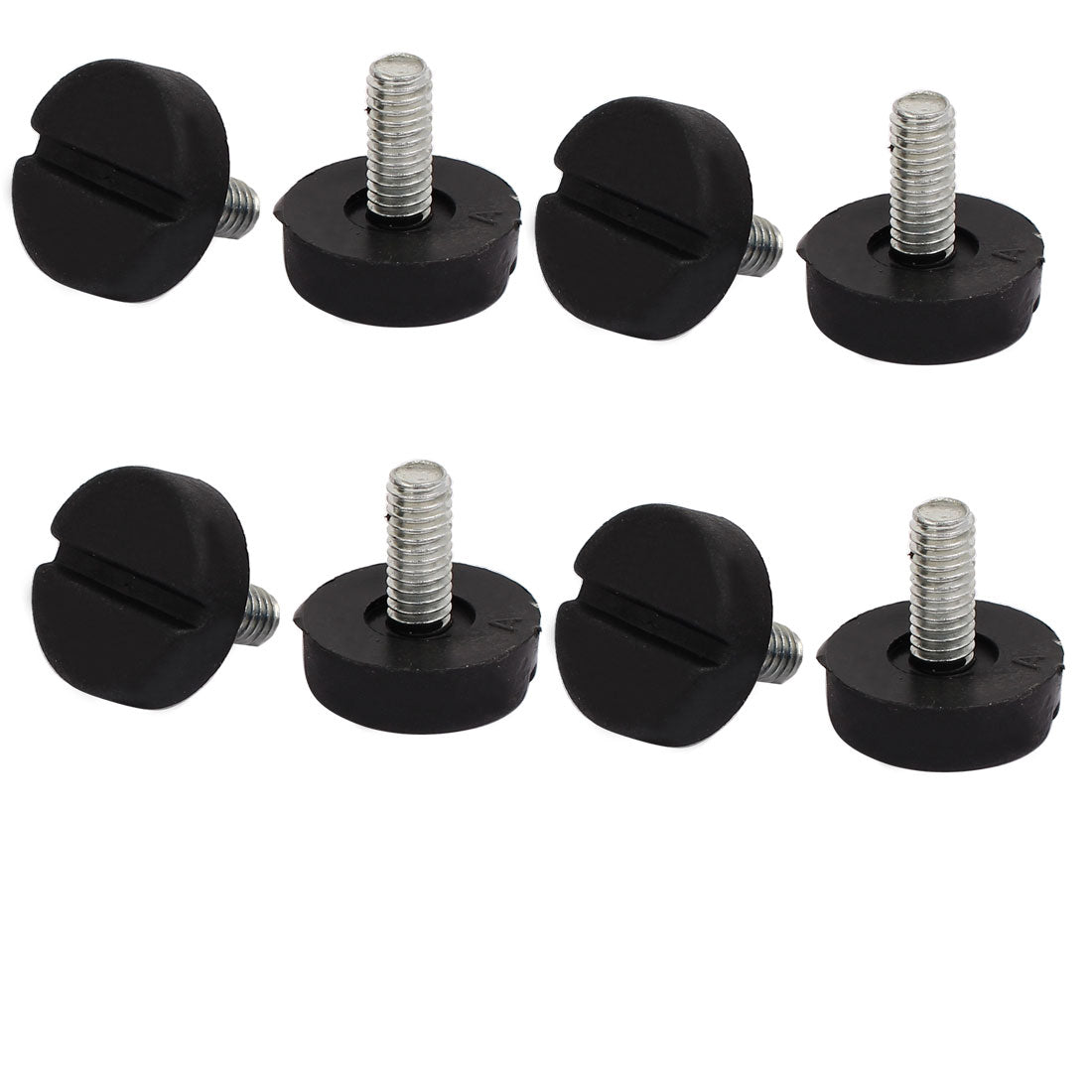 Uxcell M6x15mm Plastic Slotted Base Furniture Glide Adjustable Leveling ...