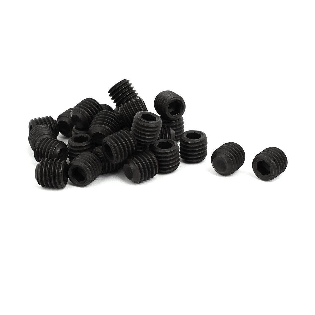 Uxcell M12 Dia 12mm Length Head Hex Socket Cup Point Grub Screw Black ...