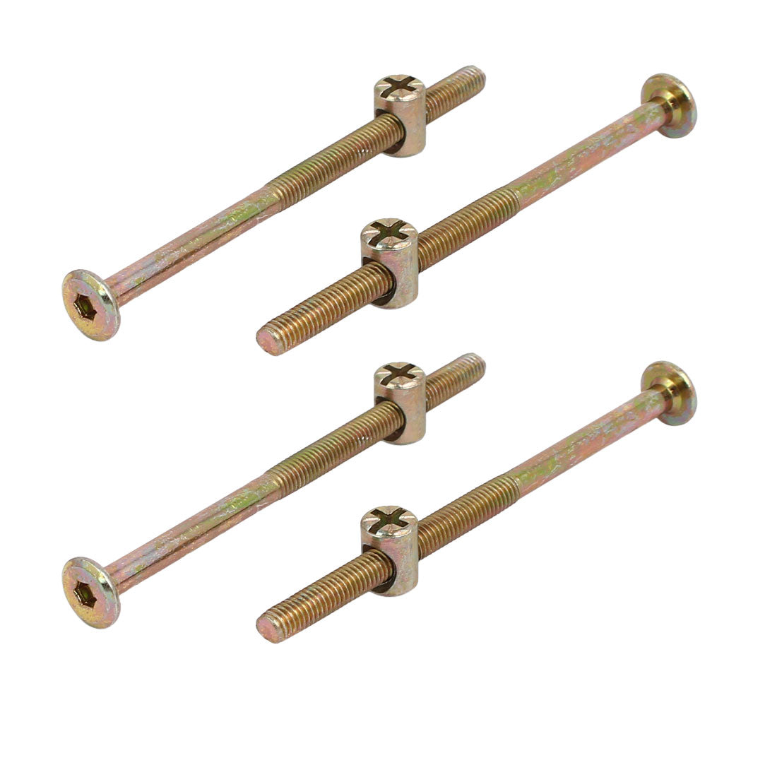 M6x100mm Hex Socket Pan Head Screws Bolts Barrel Nuts 4 Sets | Harfington