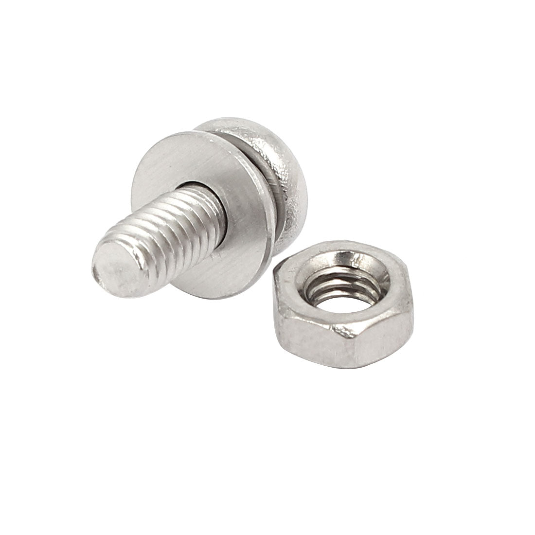 Uxcell M4x10mm 304 Stainless Steel Phillips Pan Head Bolt Screw Nut w ...