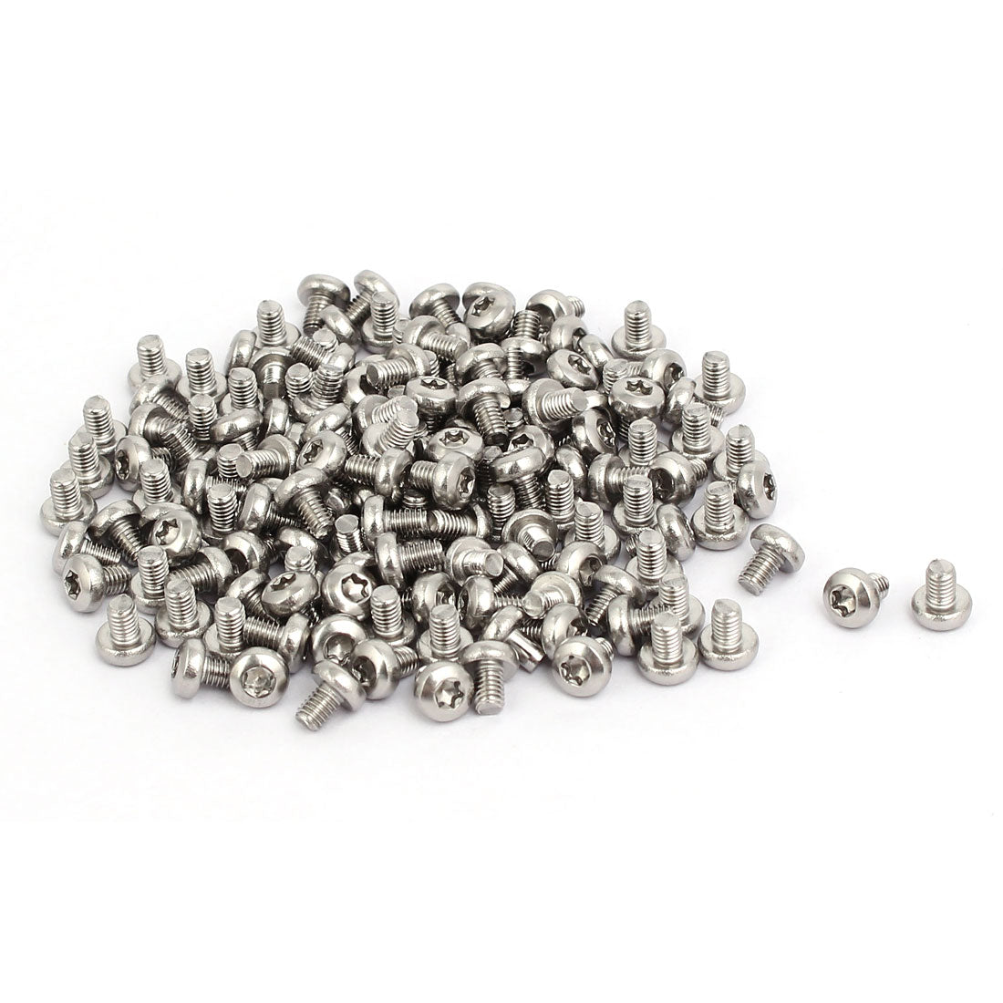 Uxcell M3x4mm 304 Stainless Steel Button Head Torx Screws Fasteners 150pcs | Harfington