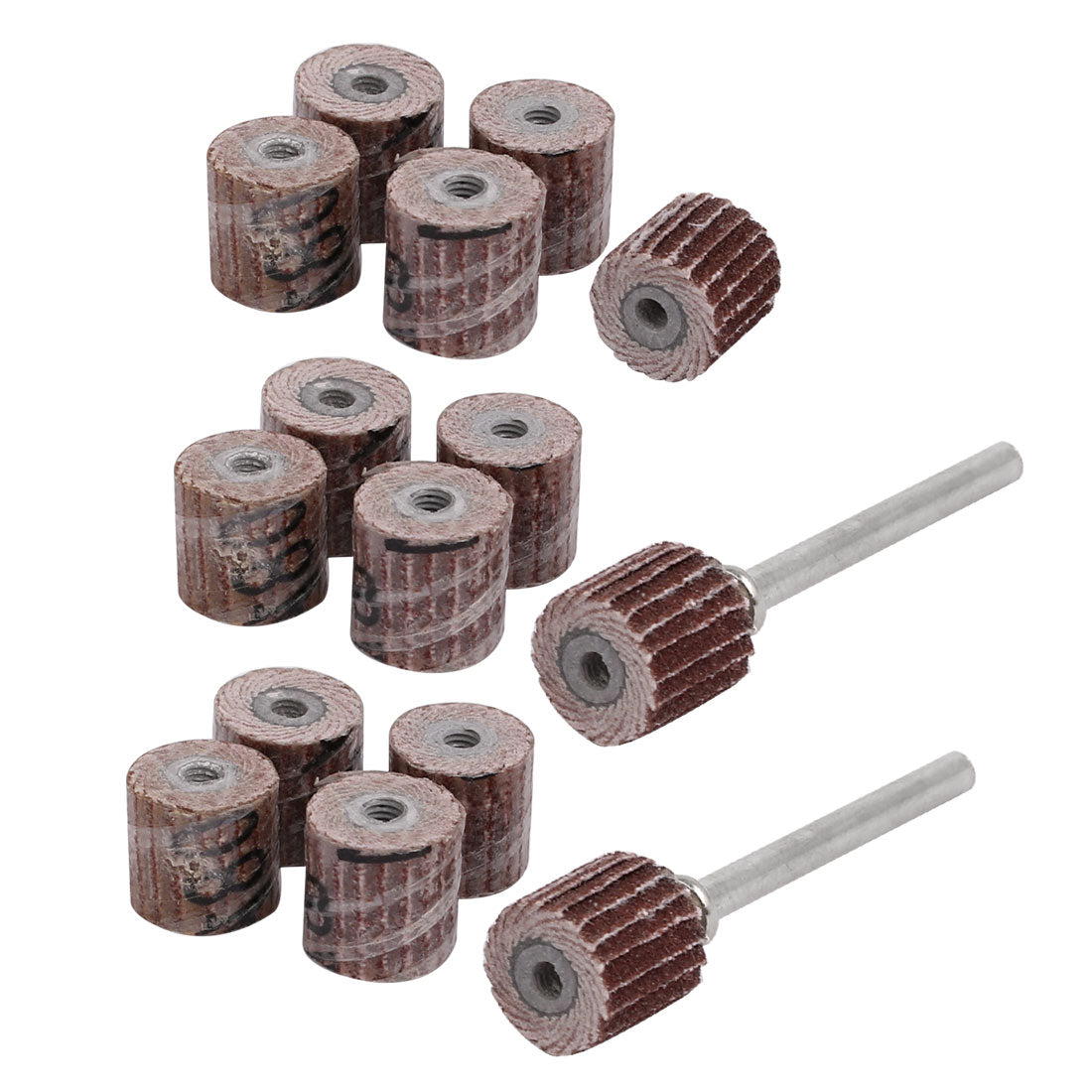 15pcs 10mm Dia 180 Grit Sandpaper Flap Sanding Wheel Grinding Head w ...