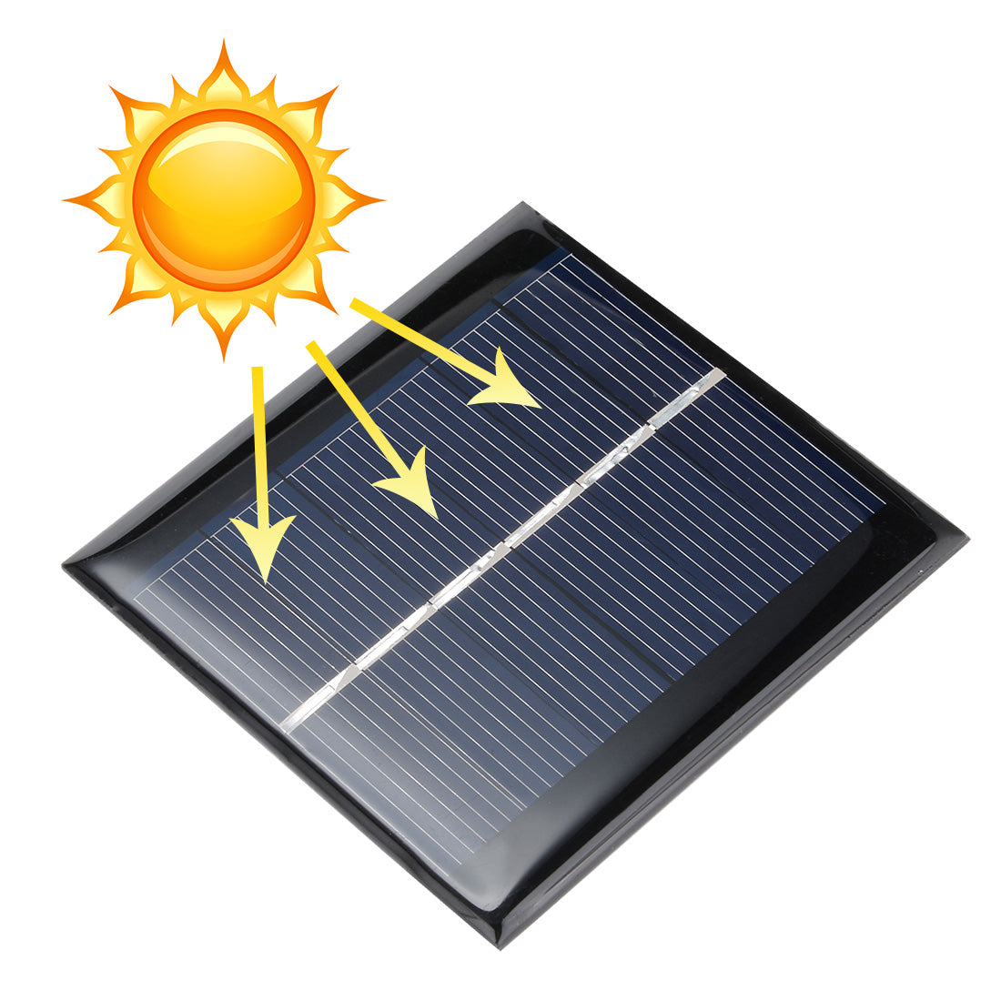 Uxcell 5Pcs 3V 100mA Poly Mini Solar Cell Panel Module DIY for Phone ...