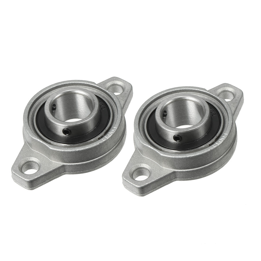 Uxcell 2pcs KFL003 17mm Bore, Zinc Alloy Pillow Block Flange Bearing ...