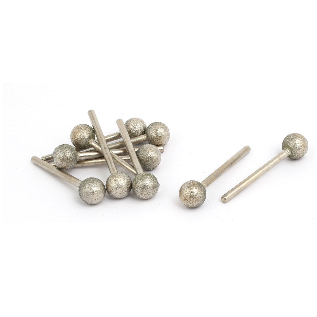 Uxcell 3mm Shank 10mm Dia Diamond Head Ball Shaped Grinding Mounted ...
