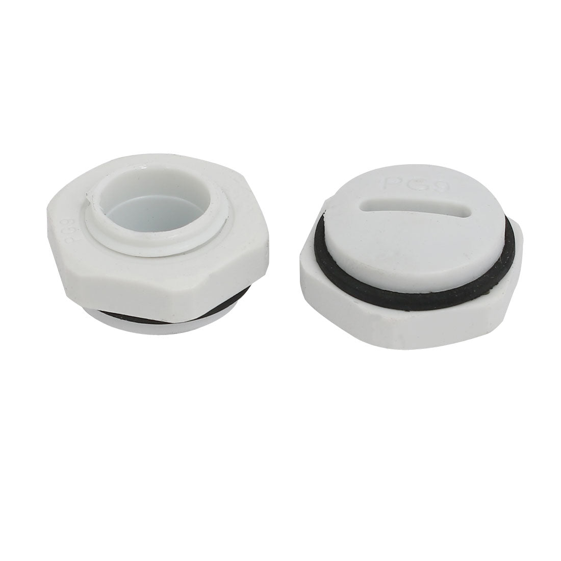 Uxcell PG9 Nylon Male Threaded Cable Gland Screw End Cap Cover Gray ...