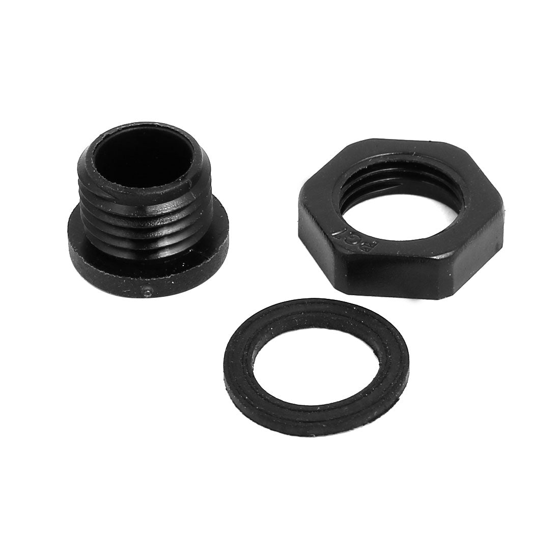 Uxcell PG7 Nylon Male Threaded Cable Gland Screw End Cap Cover Black ...