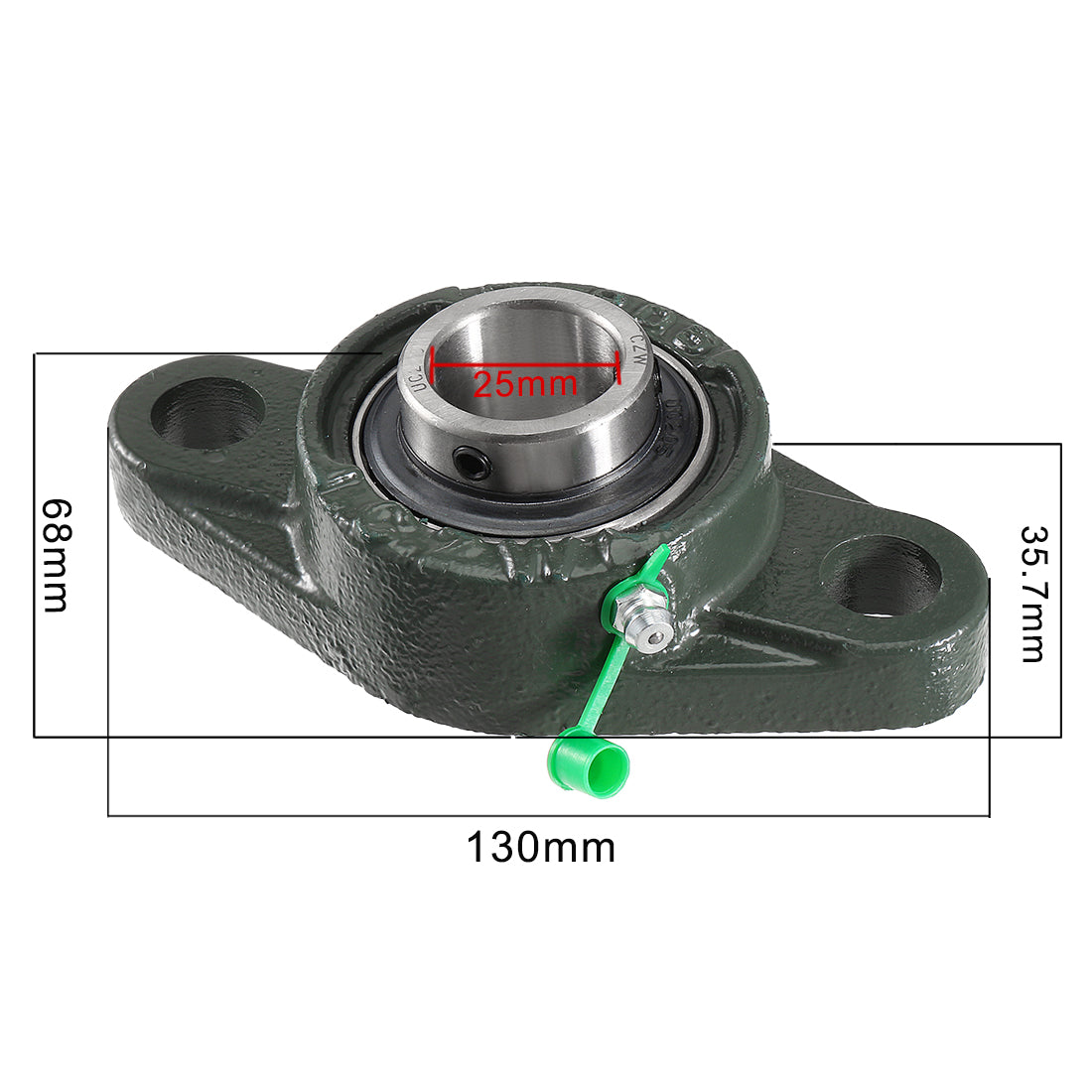 Uxcell Pillow Block Bearing UCFL201 12mm Dia Mounted Bear Two Boltflange Cast Hosing | Harfington