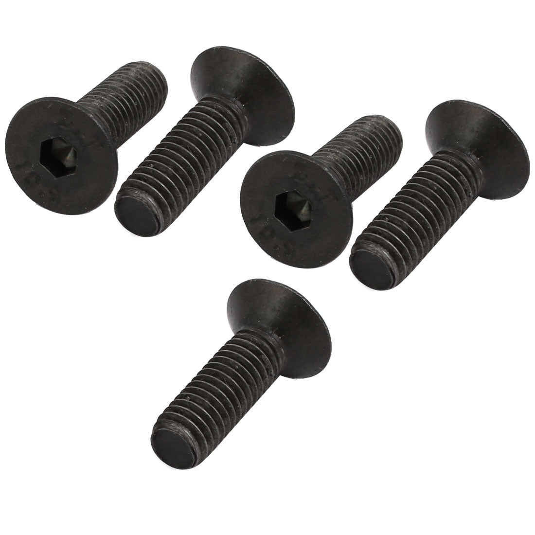 Uxcell 5pcs M5x16mm Flat Countersunk Head Hex Socket Left Hand Thread ...