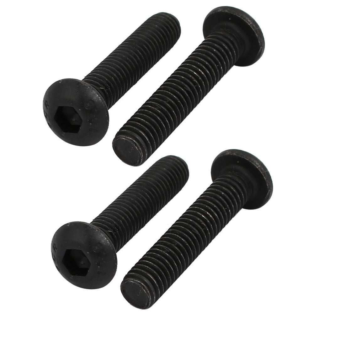 Uxcell 10.9 Grade M6x30mm Round Head Inner Hex Socket Left Hand Thread ...