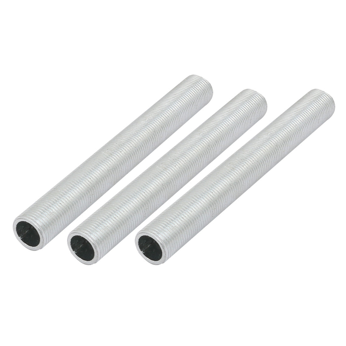 Uxcell 3Pcs M12 Full Threaded Lamp Nipple Straight Pass-Through Pipe ...