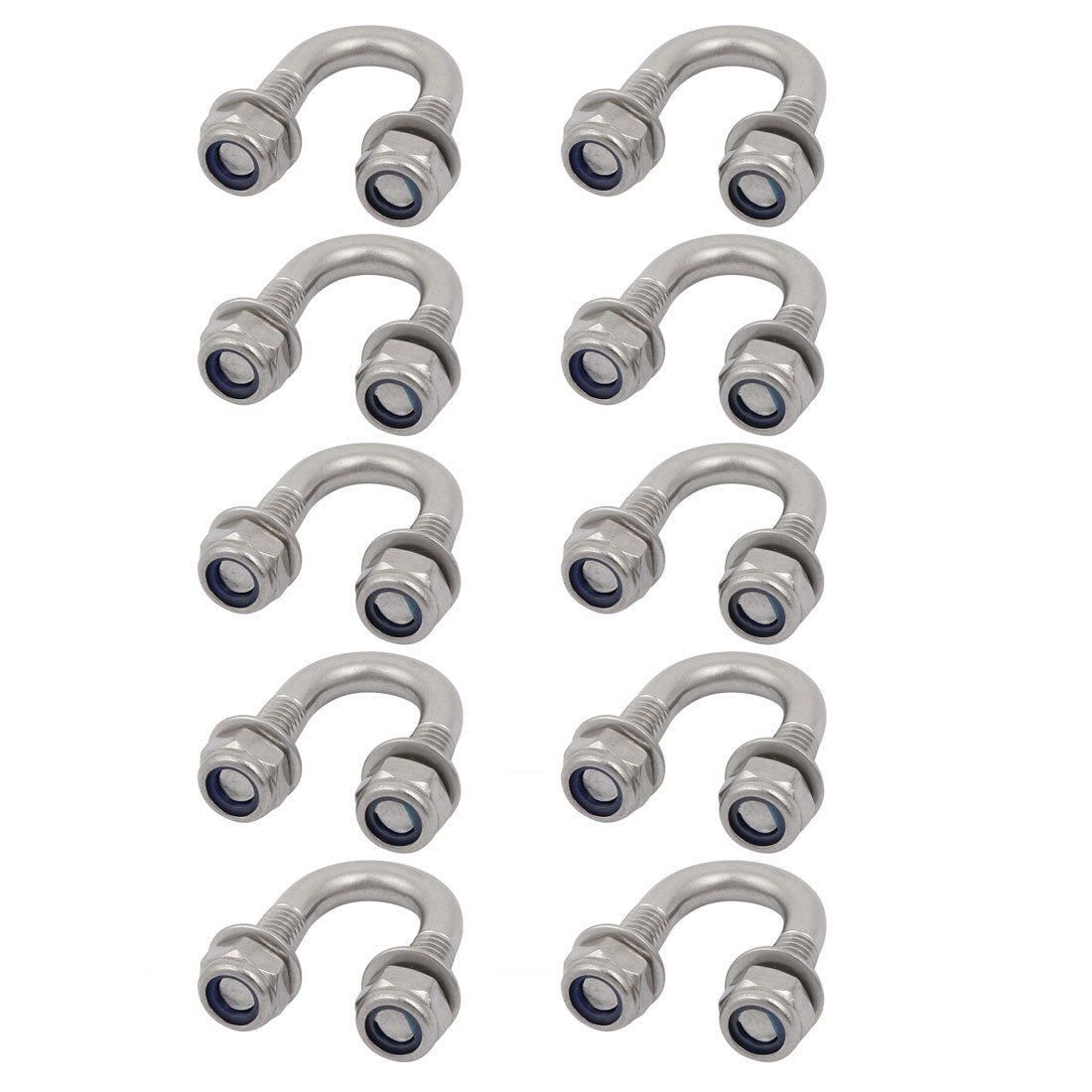 Uxcell 10pcs M6 Thread 304 Stainless Steel Round Bend U Bolt for 12mm ...