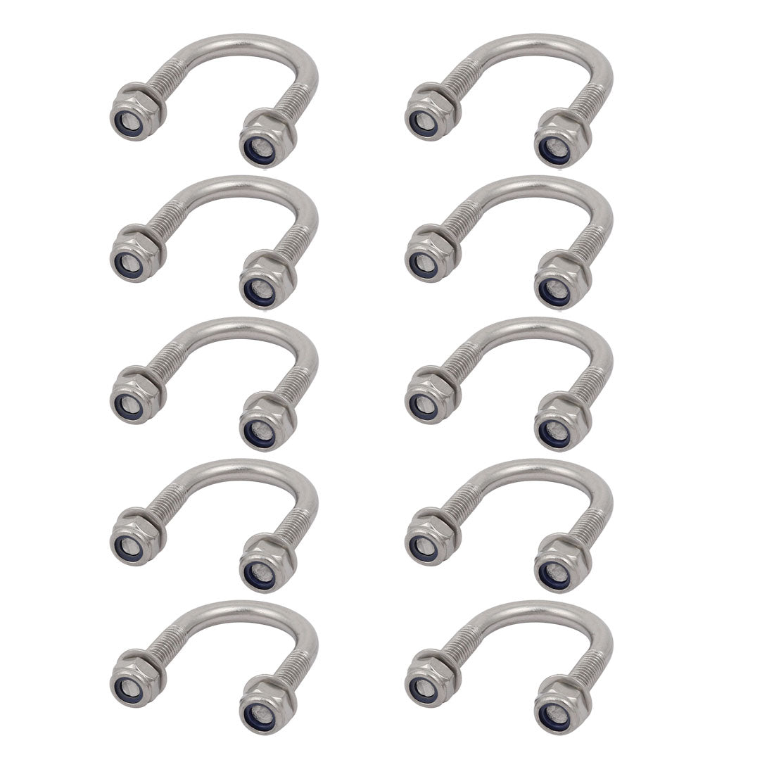 Uxcell 10pcs M6 Thread 304 Stainless Steel Round Bend U Bolt for 22mm ...