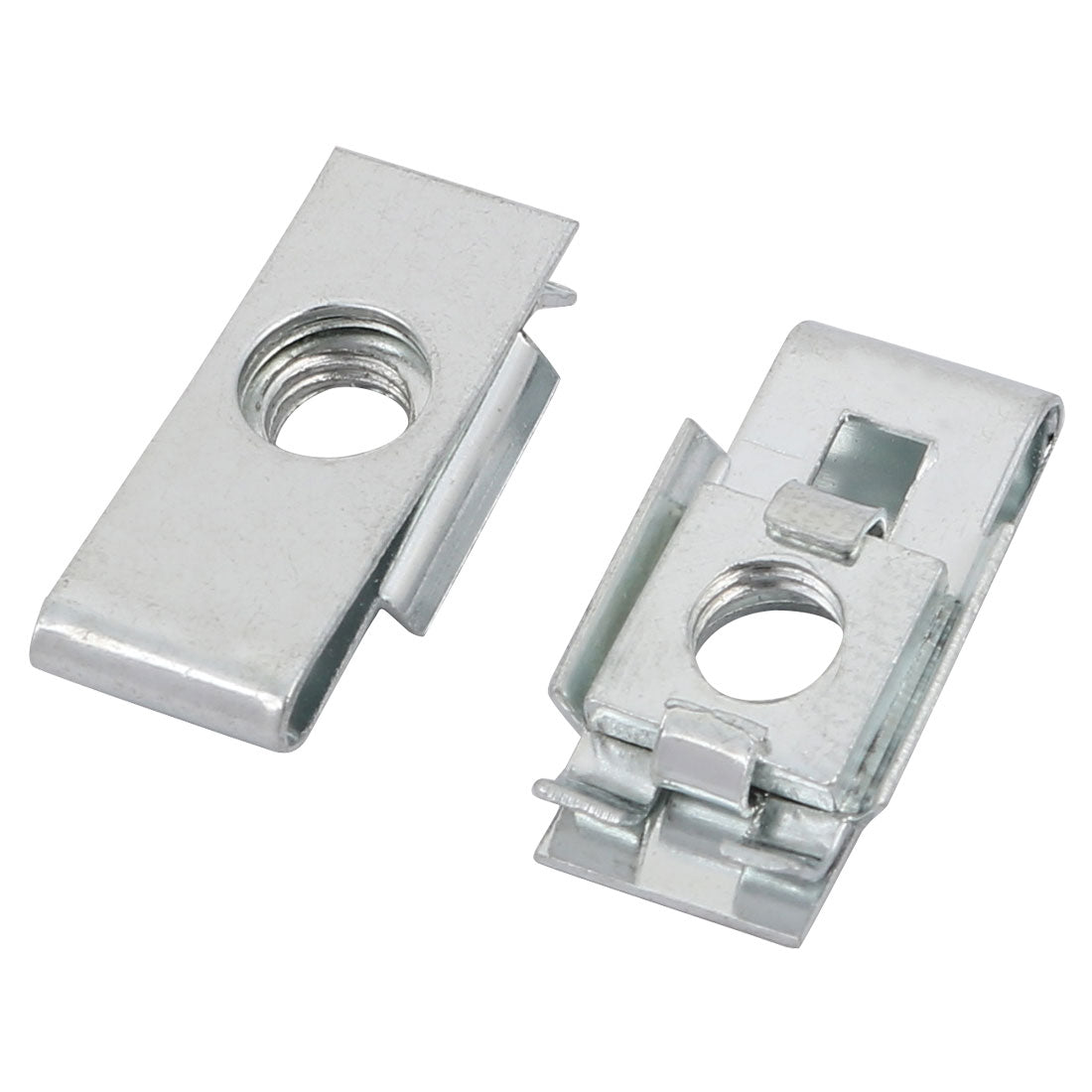 Uxcell M6 24mmx10mm Iron White Zinc Plated Extruded U Nut Clip 20pcs ...