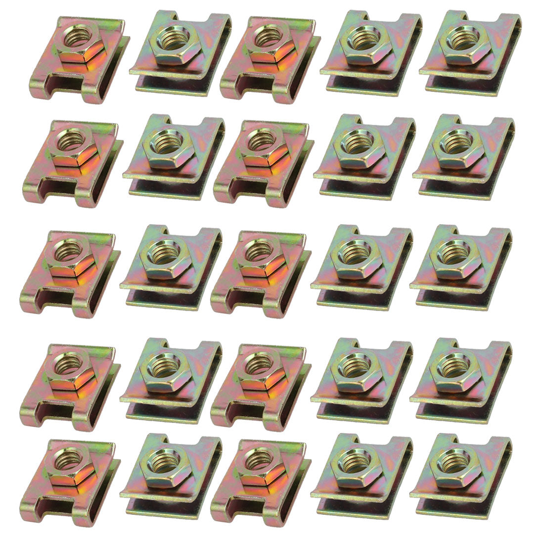 Uxcell Fit M6 Screw Speed Fastener U Nut Clip Zinc Plated Hardware ...