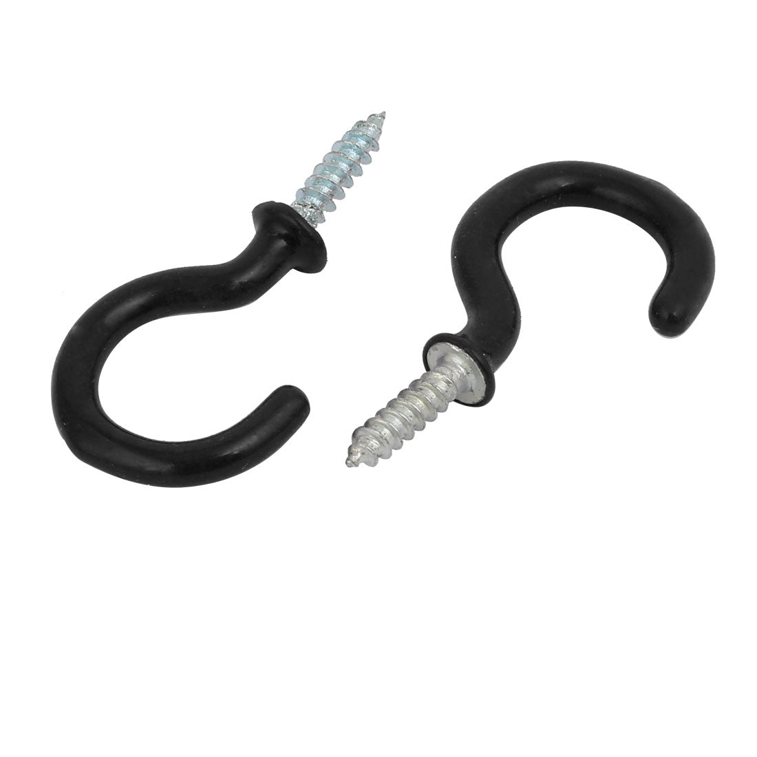 Uxcell 1 Inch Plastic Coated Screw-in Open Cup Ceiling Hooks Hangers ...